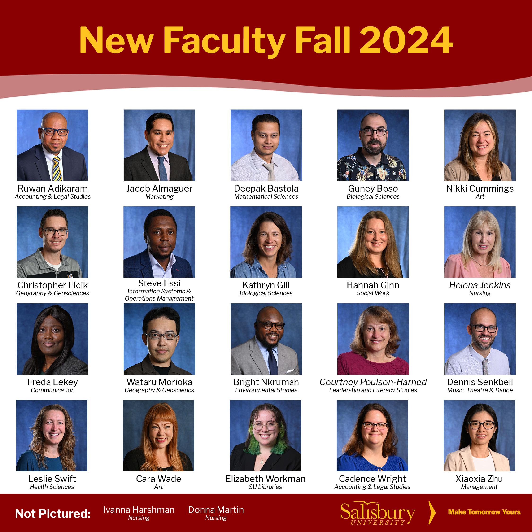 SU Welcomes 22 New Faculty for Fall - Tuesday September 24, 2024 | Salisbury University News